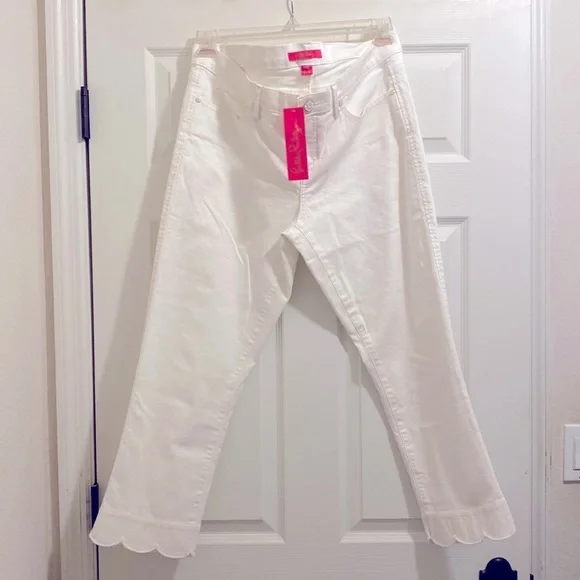 Lilly Pulitzer | Jeans | Nwt Lilly Pulitzer South Ocean Slim Crop Pants ...